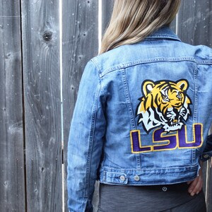 CUSTOM Painted College Denim Jacket - Etsy