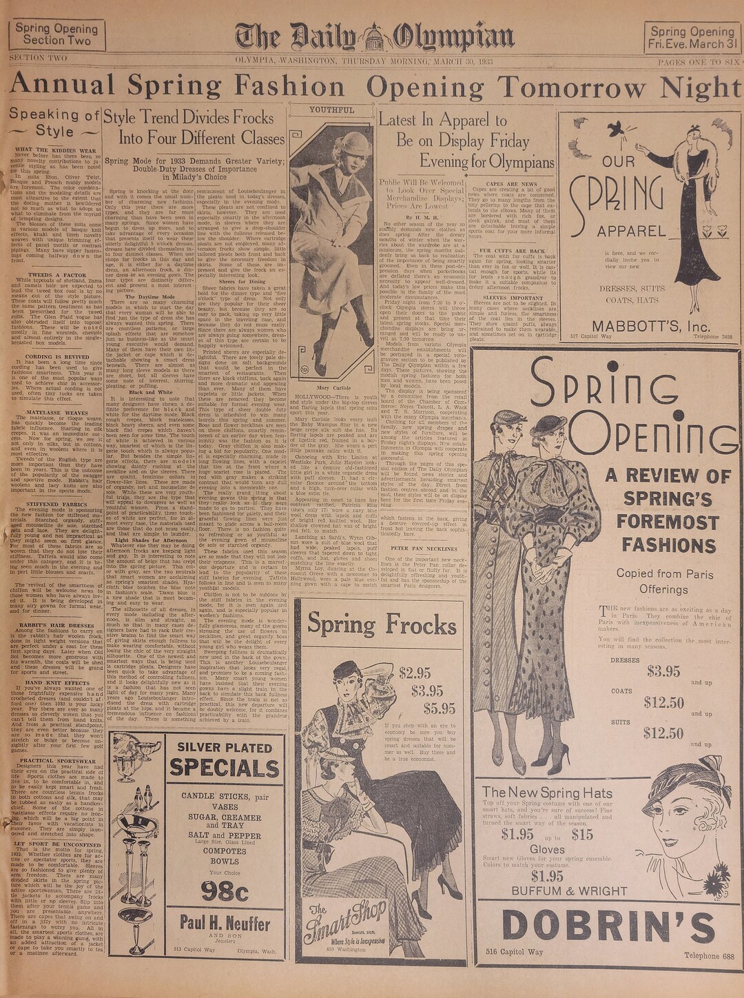 The Daily Olympian March 30th 1933 jew Boycott Started - Etsy