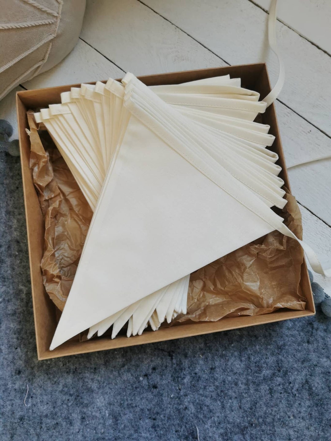 OFF WHITE Banner Christering Banner Baby Shower Bunting - Etsy