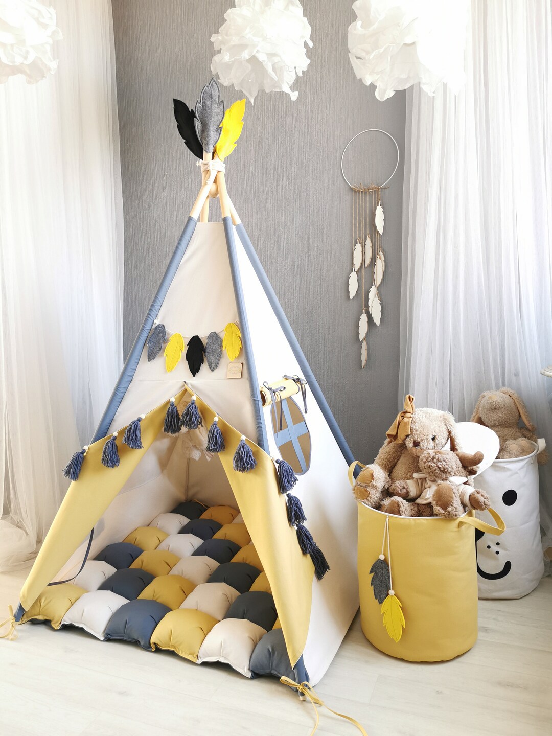 Tipi para niños, tipi indio, tipi con colchón, tipi de juego completo ...
