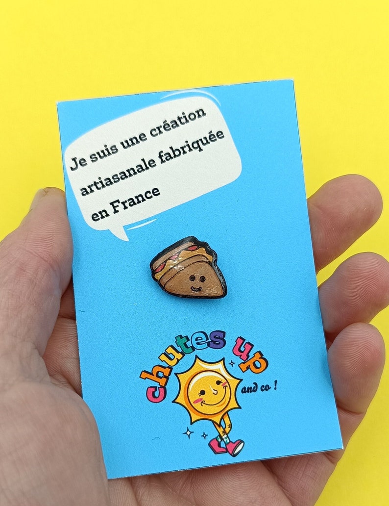 Kawaii Triangle Sandwich Pin Hand-painted Wooden Pin Adorable Accessory ...