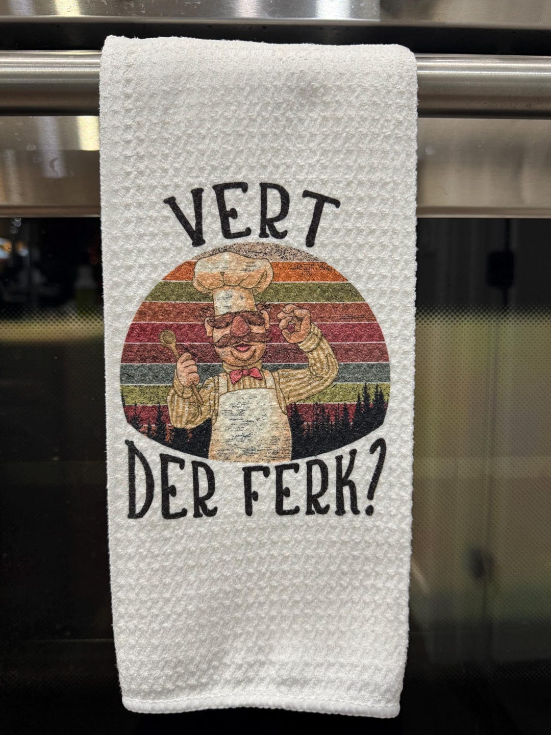 Vert Der Ferk Kitchen Towel – Swedish Chef Parody Microfiber Dish Towel ...