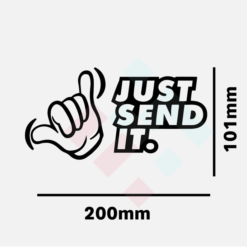 Just Send It Shaka Hand Sticker | Etsy