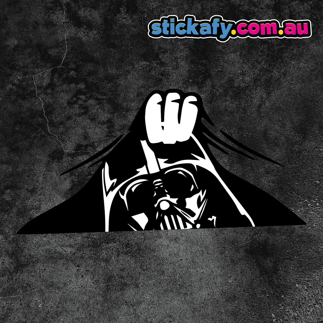 Peeking Vader Sticker Funny Decal Stickers Bogan 4wd Aussie 4x4 Boat ...