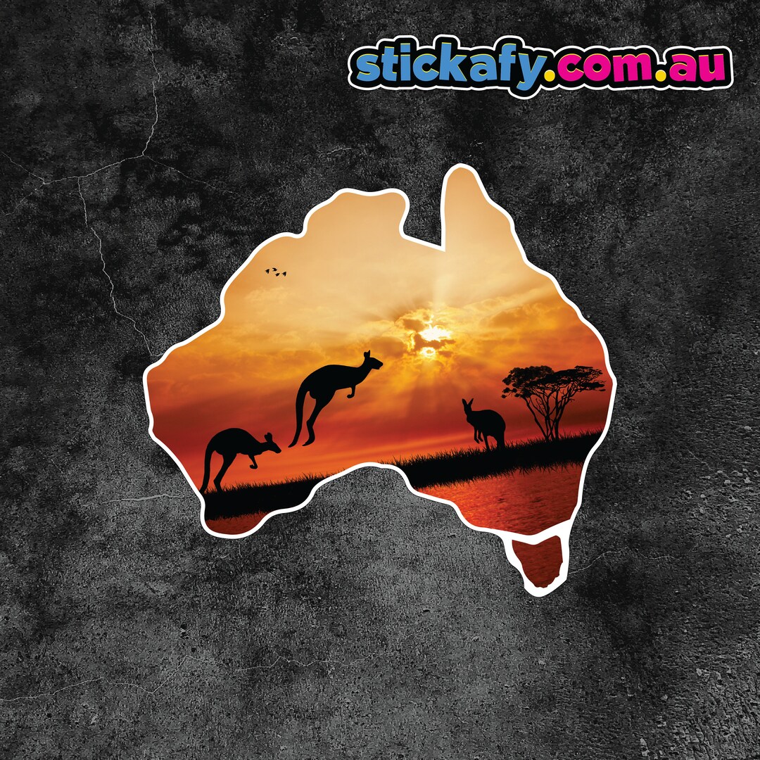 Australia Kangaroo Sticker Funny Decal Stickers Bogan 4wd Aussie 4x4 ...