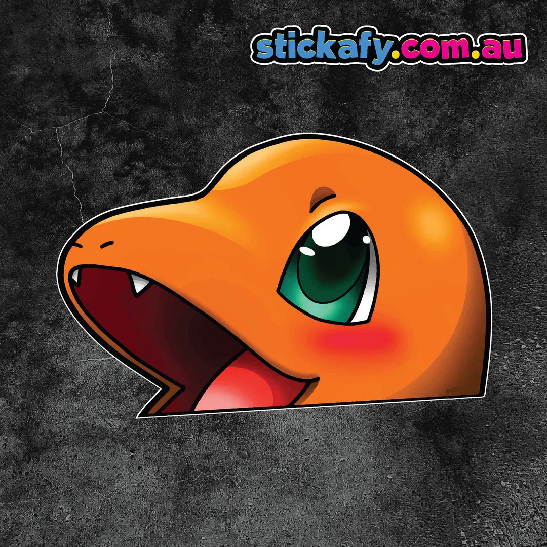 Charmander Peeking Sticker Funny Decal Stickers Bogan 4wd Aussie 4x4 ...