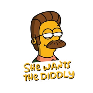 She Wants the Diddly Ned Flanders Meme Sticker - Etsy Australia