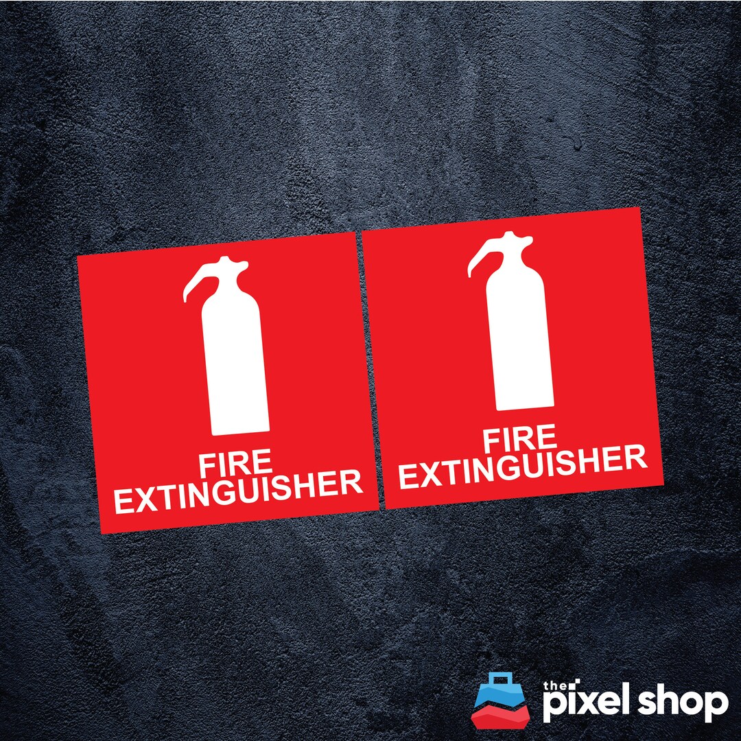 Fire Extinguisher 100mm 2 Stickers - Etsy