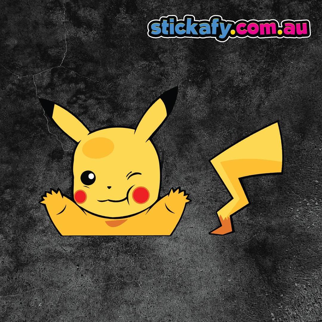 Pikachu Squished Sticker Funny Decal Stickers Bogan 4wd Aussie 4x4 Boat ...