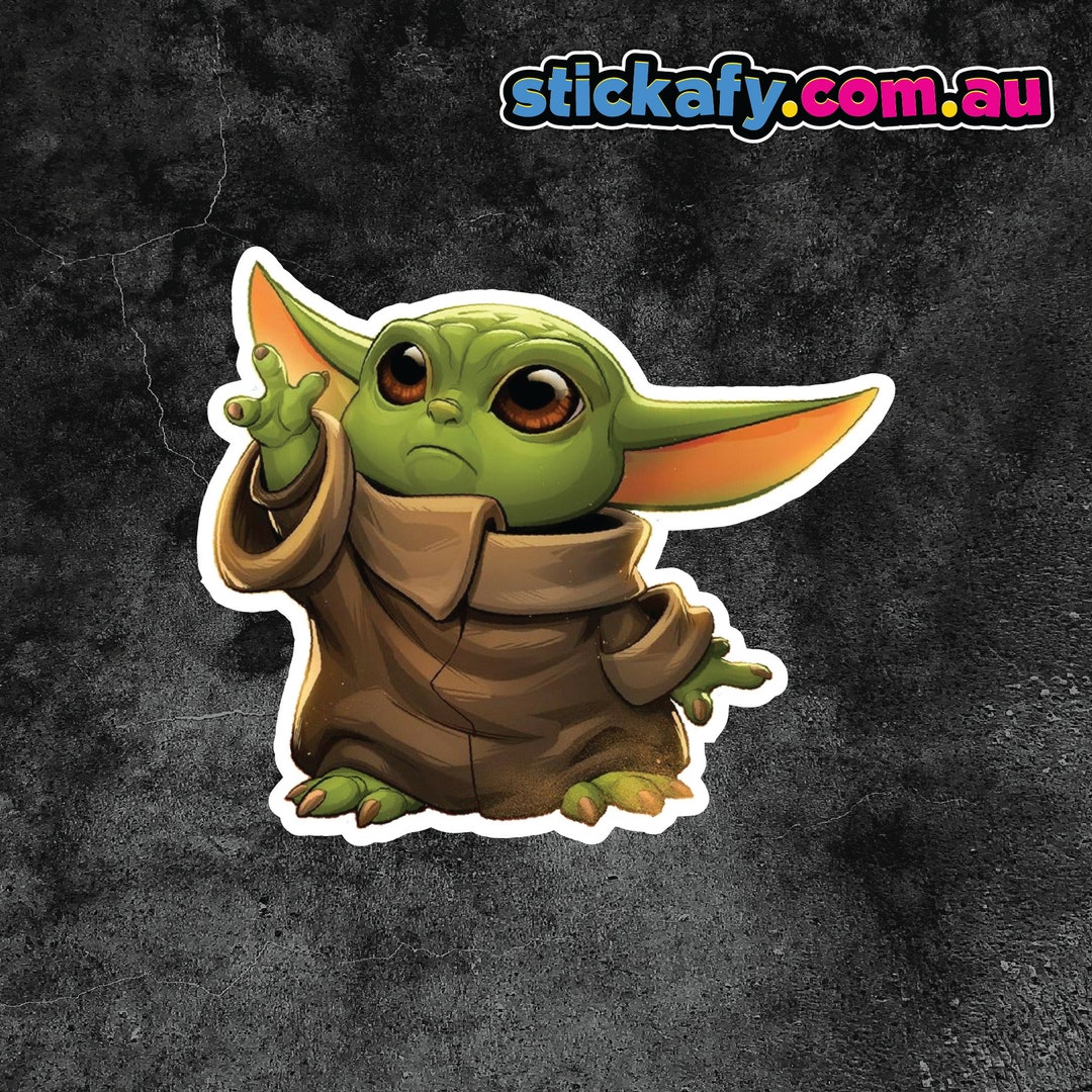 Baby Yoda Standing Sticker Funny Decal Stickers Bogan 4wd Aussie 4x4 ...