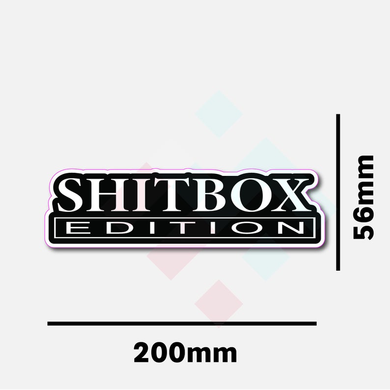 Shitbox Edition Sticker 2 Stickers per Order - Etsy