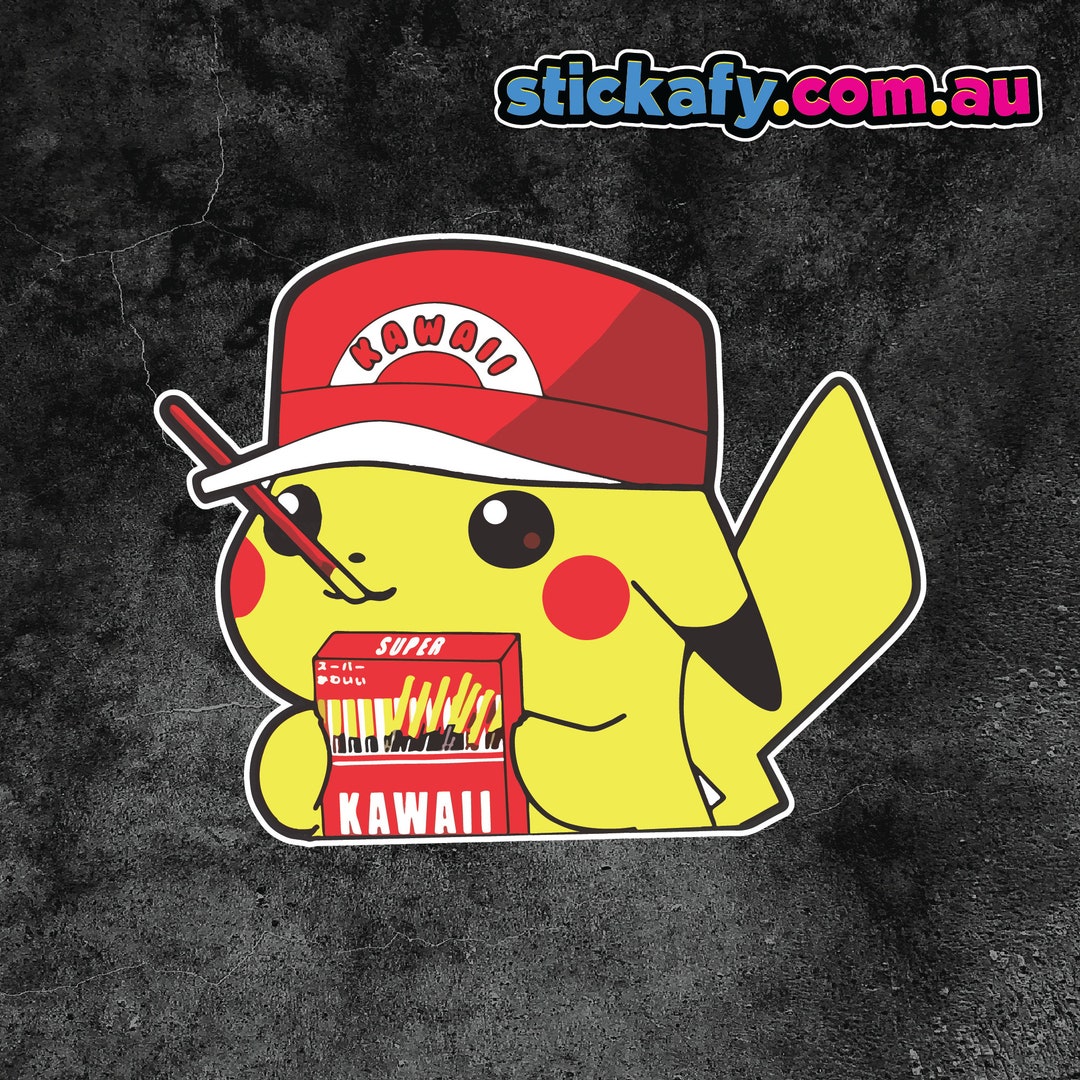 Kawaii Pikachu Sticker Funny Decal Stickers Bogan 4wd Aussie 4x4 Boat ...
