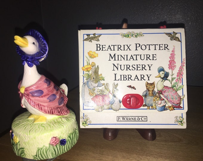 Beatrix Potter Mother Goose Music Box With Miniature Nursery Library - Etsy
