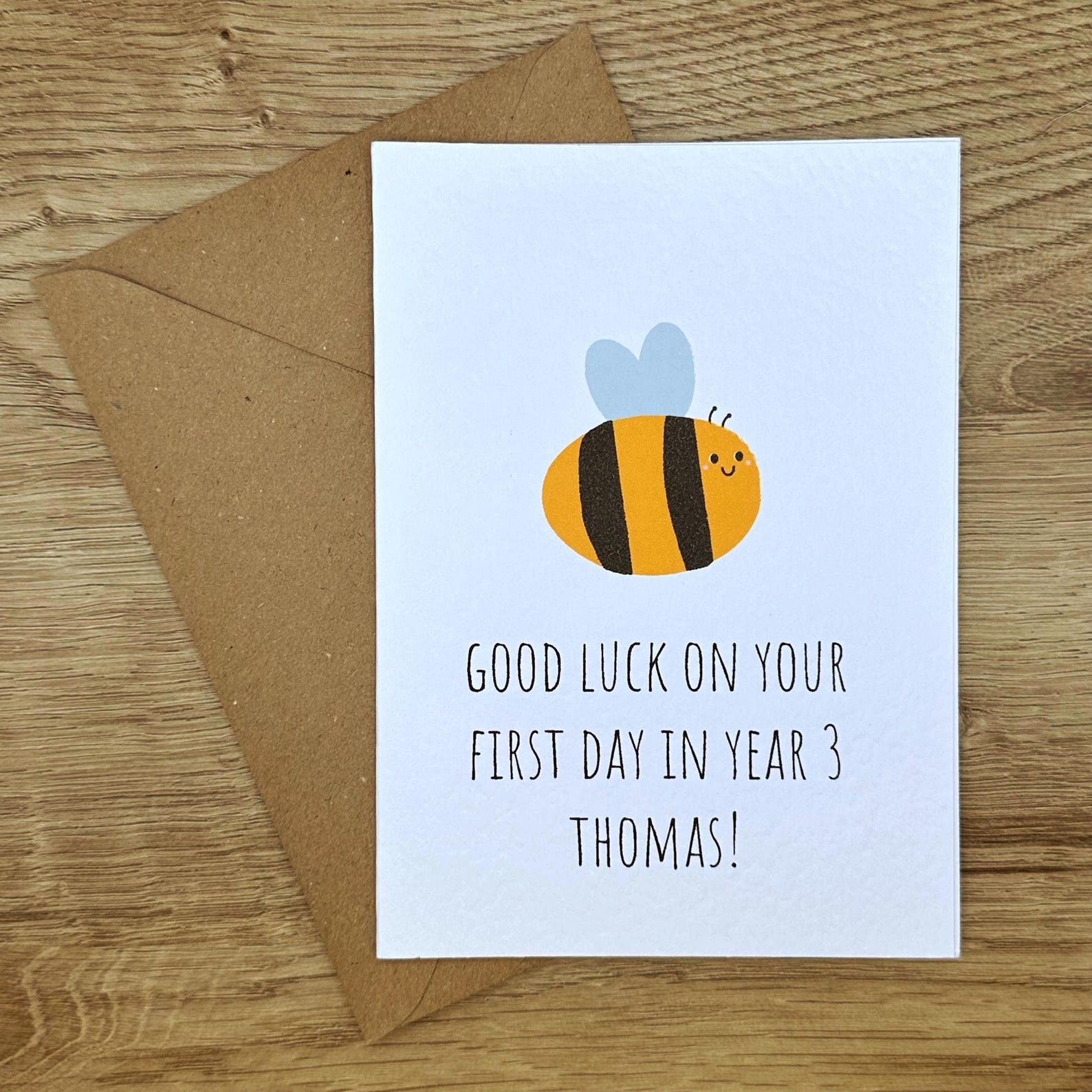 Good Luck at School Card, Any Year, Back to School Gift, Personalised ...