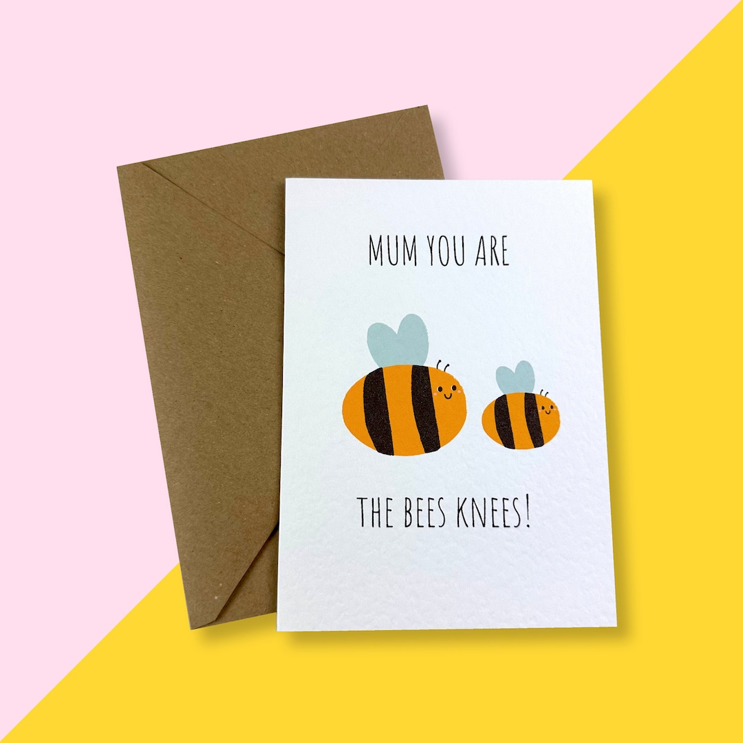 Bee Mother's Day Card, Mother's Day Card, Happy Mother's Day Card, Mum ...