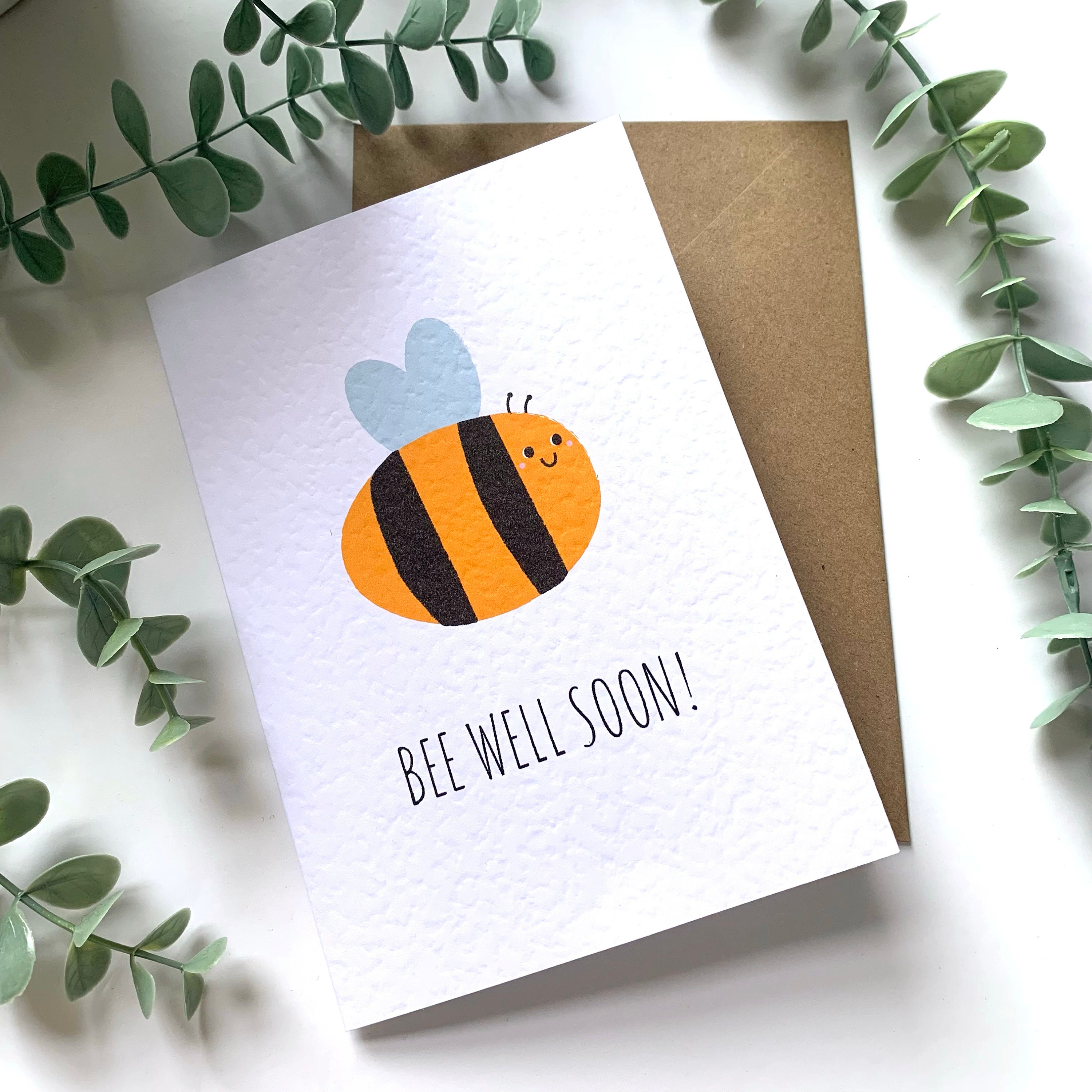 Bee Well Soon Card, Get Well Soon Card, Handmade Card - Etsy