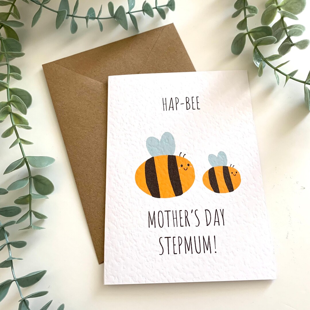 Bee Mother's Day Card, Mother's Day Card, Happy Mother's Day Card, Mum ...