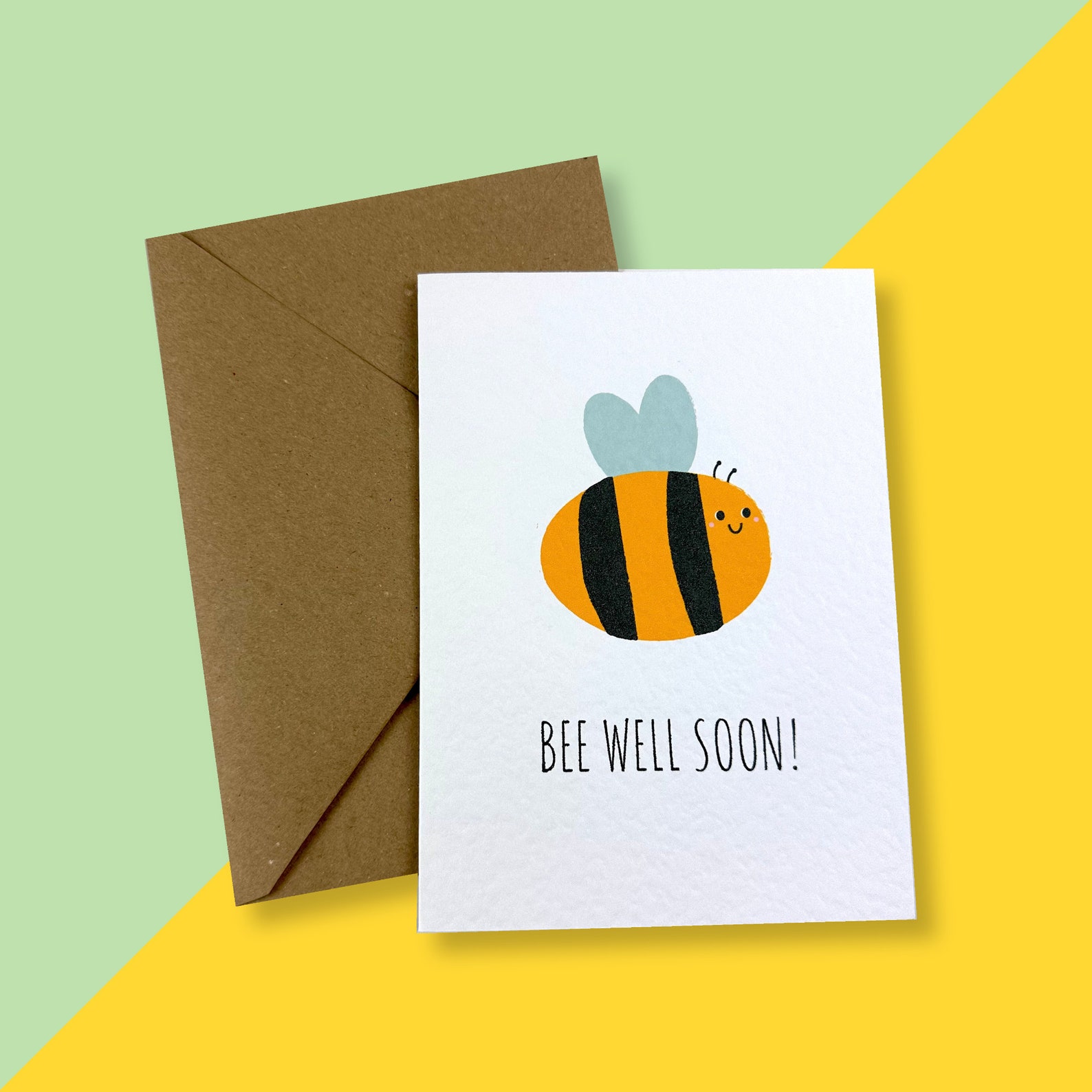 Bee Well Soon Card, Get Well Soon Card, Handmade Card - Etsy