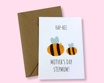 Bee Mother's Day Card, Mother's Day Card, Happy Mother's Day Card, Mum ...