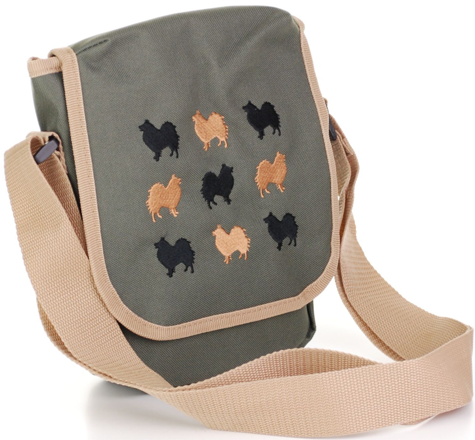 German Spitz Embroidered Cross Body Bag Dog Walking Bag | Etsy