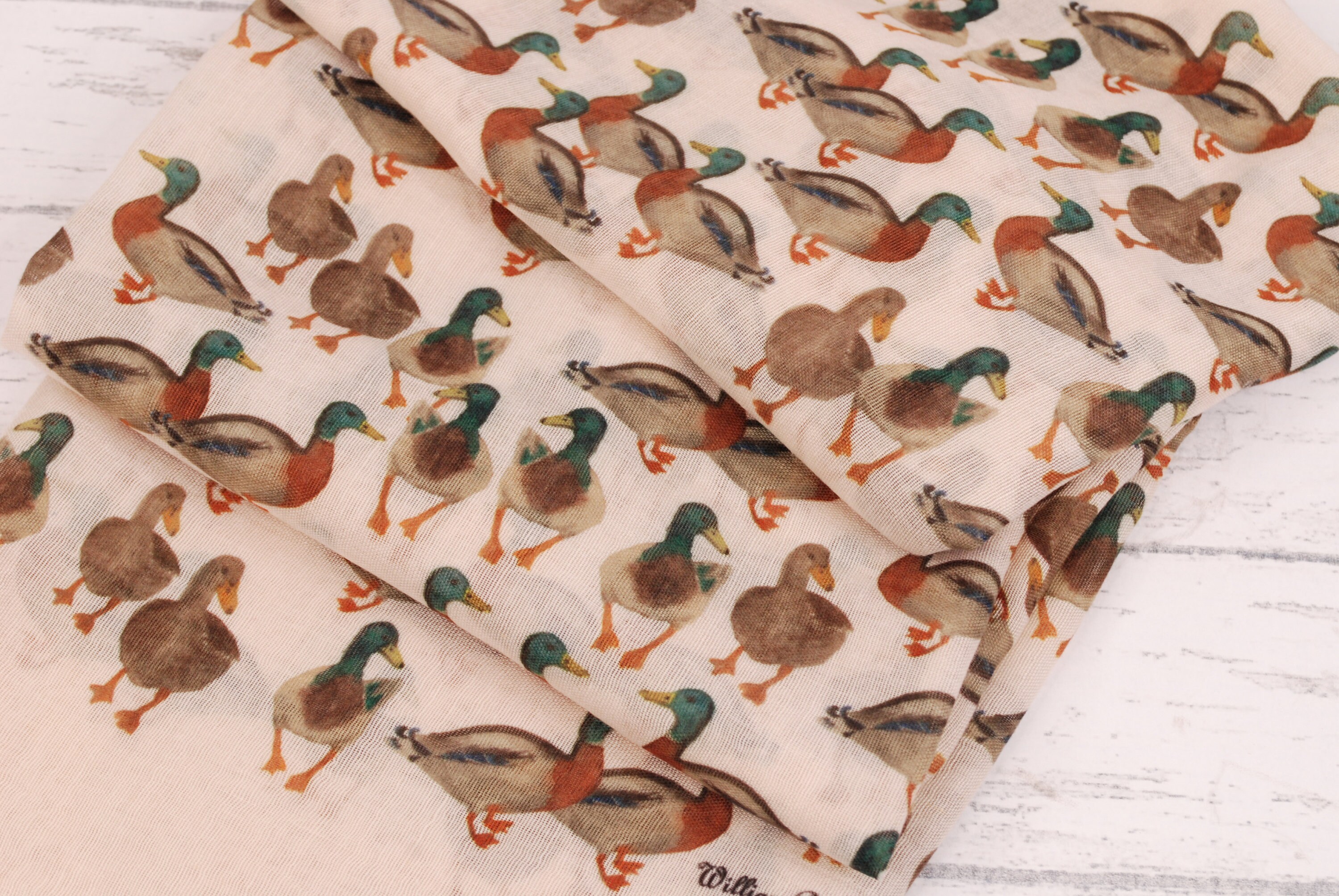 Duck Print Scarf in Gift Box Hand Printed Personalised Scarf - Etsy UK