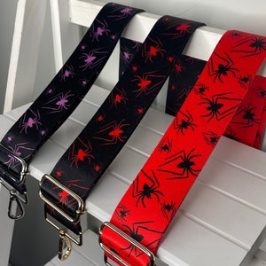 Halloween Spiders Bag Strap, Pastel Goth Bag Strap, Spooky Spider Bag ...