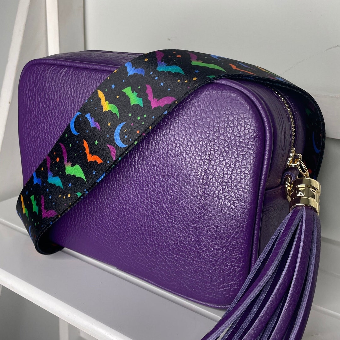 Halloween Bats Bag Strap, Bat Print Bag Strap, Goth Bag Strap, Gothic ...