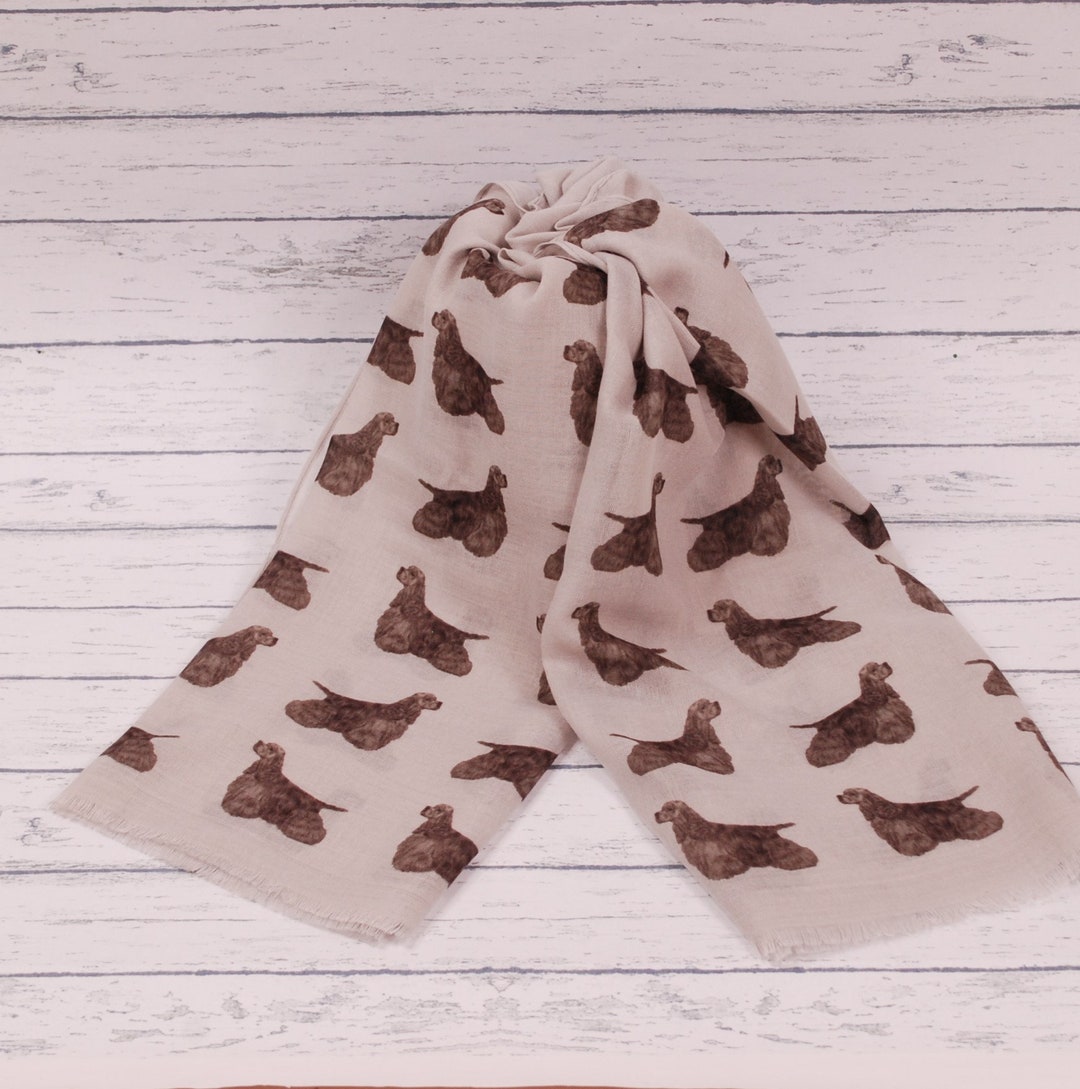 American Cocker Spaniel Scarf With Dogs on - American Cocker Print ...