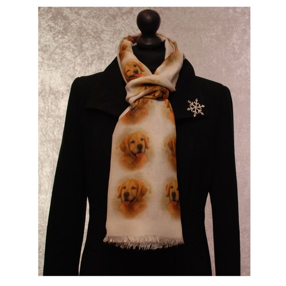 Golden Retriever Scarf With Dogs on Retriever Gifts for | Etsy