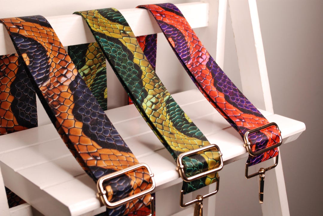 Snake Skin Extra Long Bag Strap | Replacement Crossbody Bag Strap ...