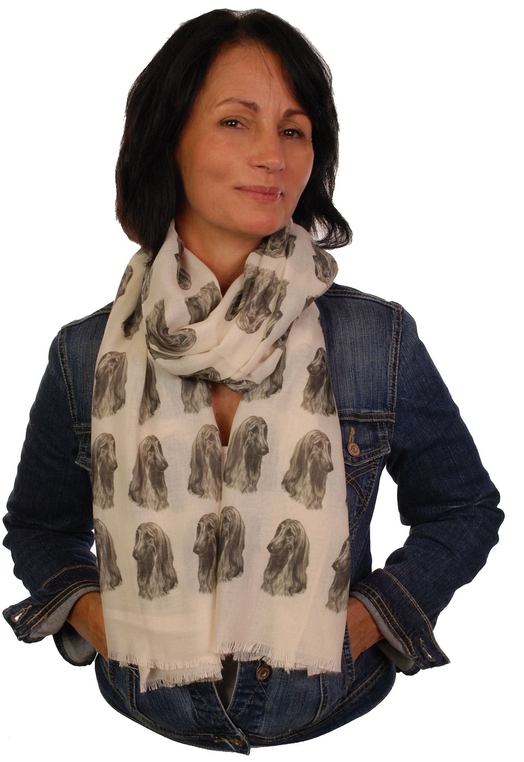 Afghan Hound Scarf - Afghan Gifts for Women - Afghan Print Scarf ...