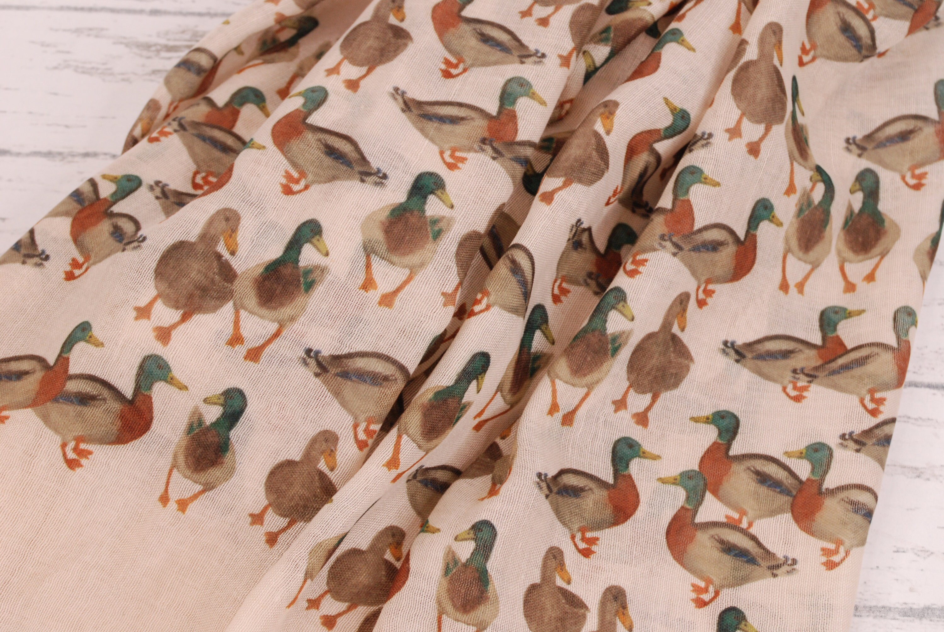 Duck Print Scarf in Gift Box Hand Printed Personalised Scarf | Etsy UK