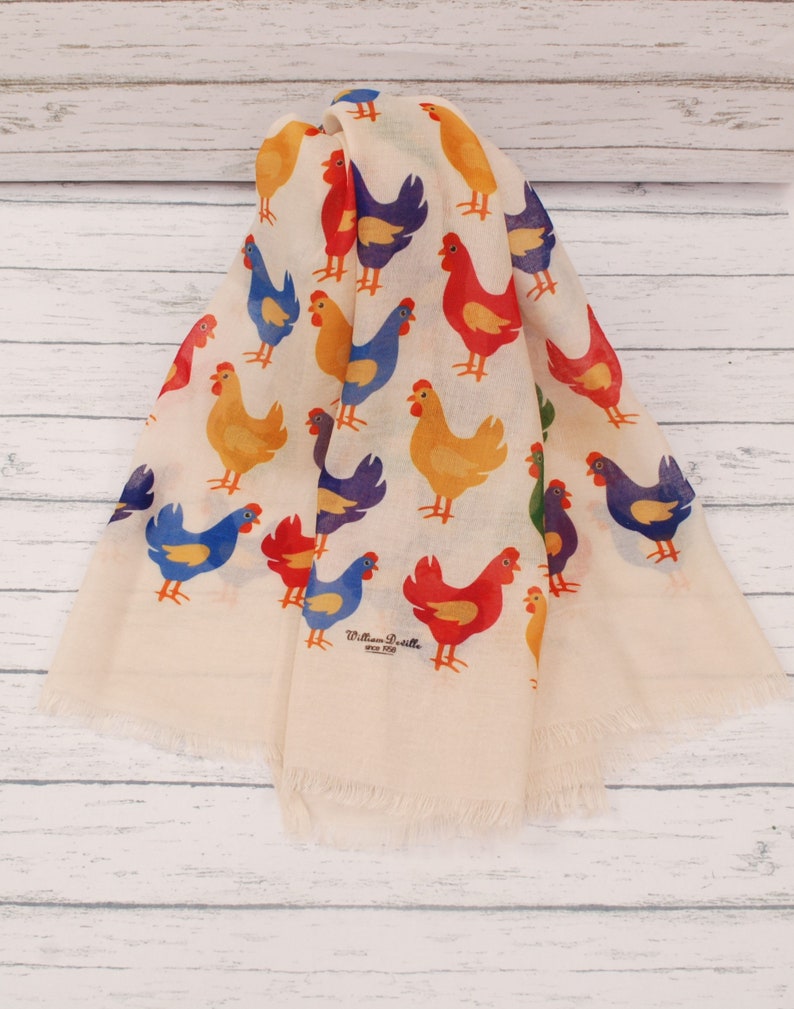 Chicken Print Scarf Chicken Gifts - Etsy