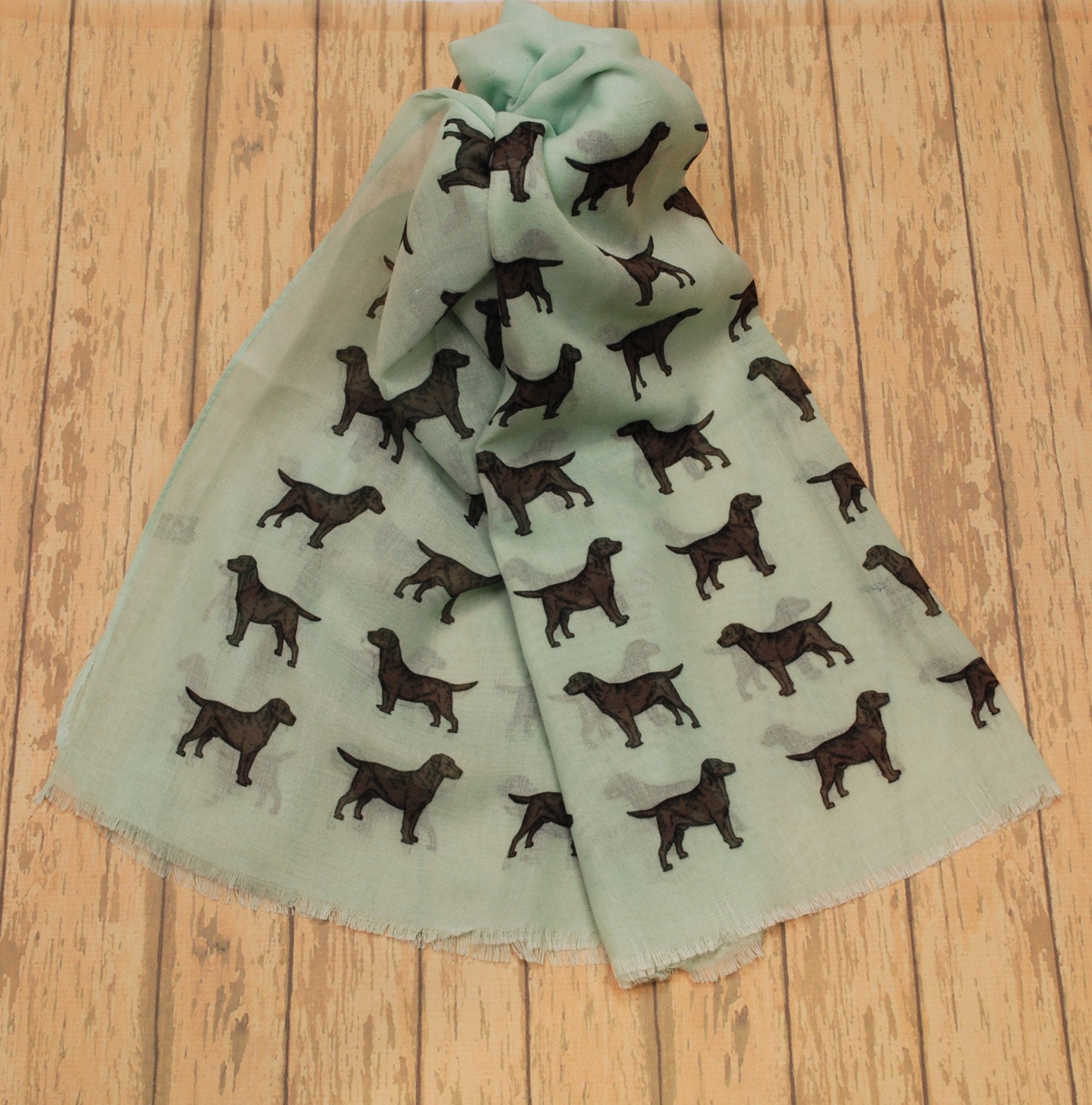 Labrador Scarf With Dogs On, Labrador Owner Gift, Black Lab Gifts ...
