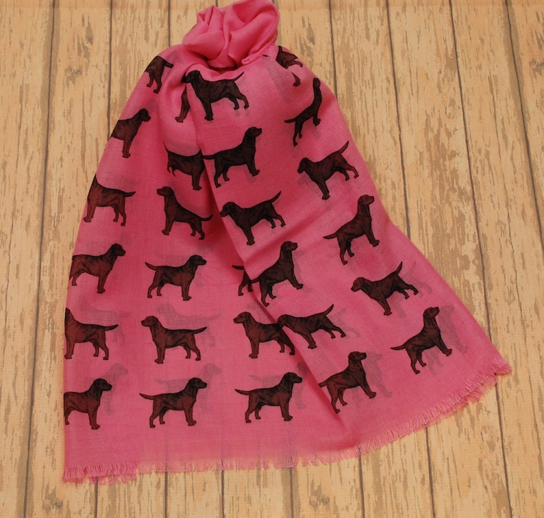 Labrador Scarf With Dogs On, Labrador Owner Gift, Black Lab Gifts ...