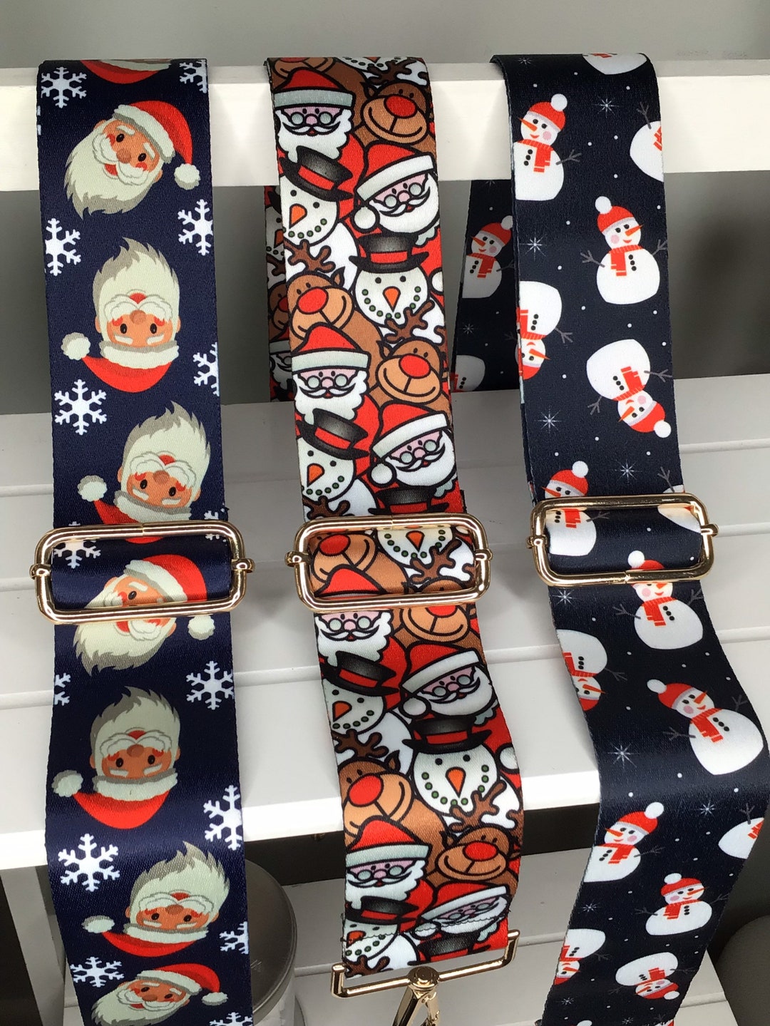 Christmas Bag Strap, Snowman Bag Strap, Santa Bag Strap, Crossbody Bag ...