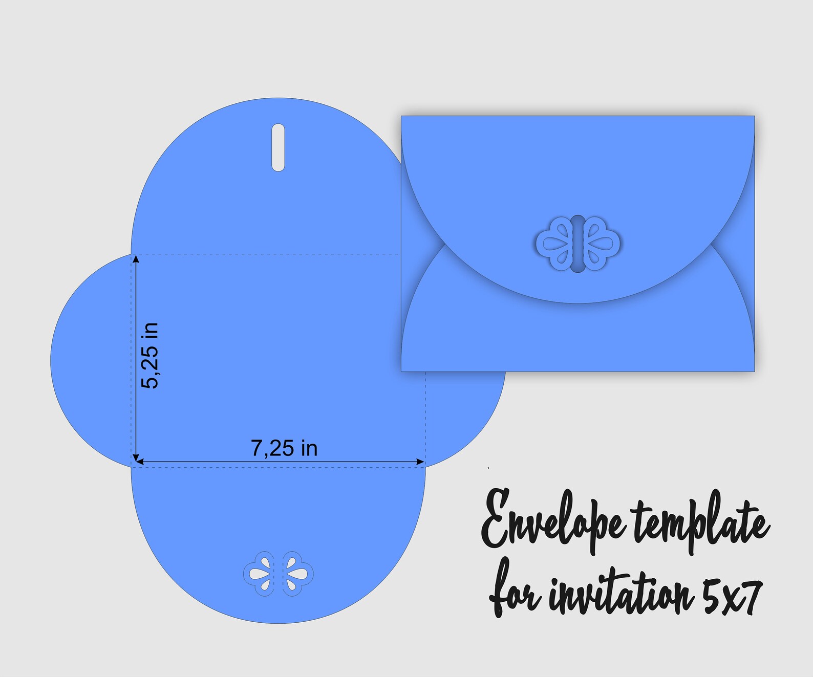 6 SVG envelope templates for invitation 5x7 Envelope liner | Etsy