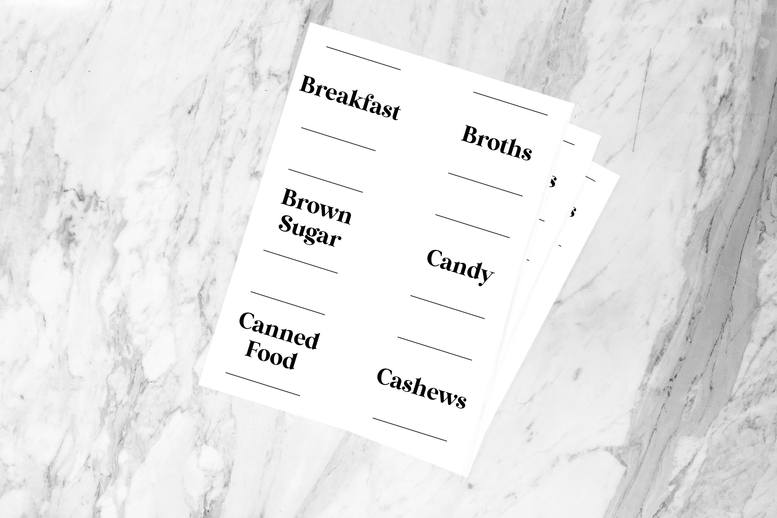 Printable Pantry Food Labels // Canister, OXO, Container Labels ...