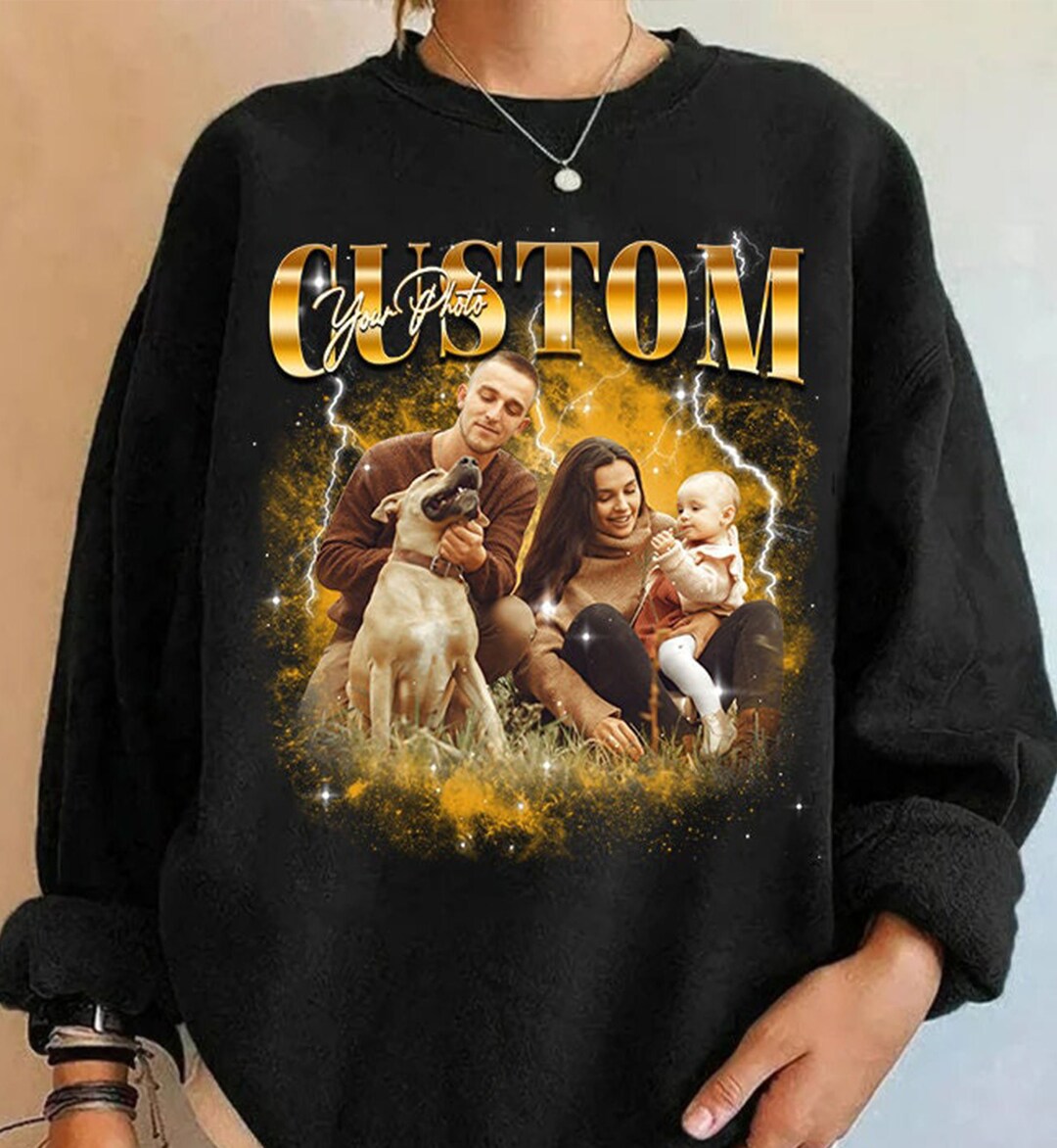 Personalized Photo Bootleg Rap, 90s Vintage Bootleg Shirt, Custom ...