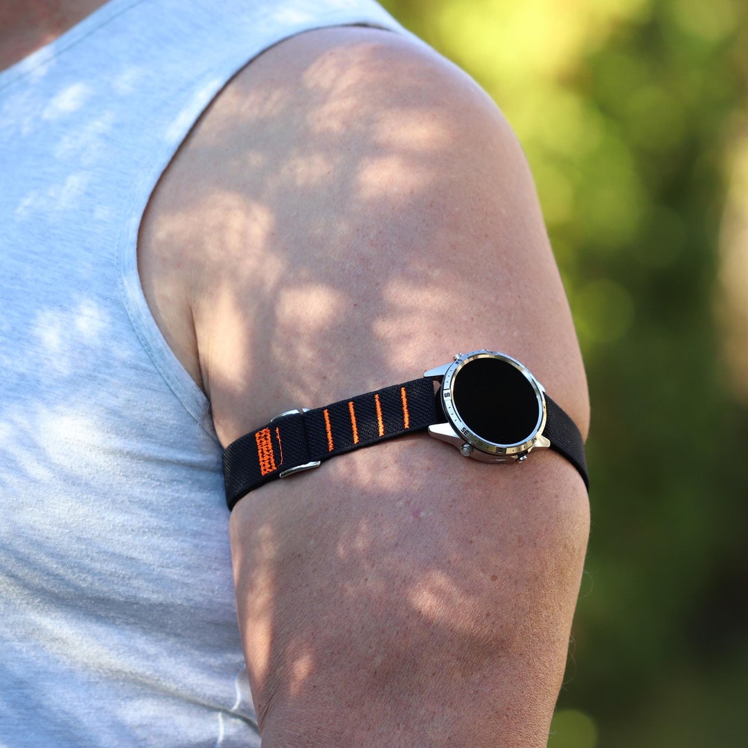 Upper Arm Band for Watch, Workout Bicep Band, Watch Above the Elbow ...