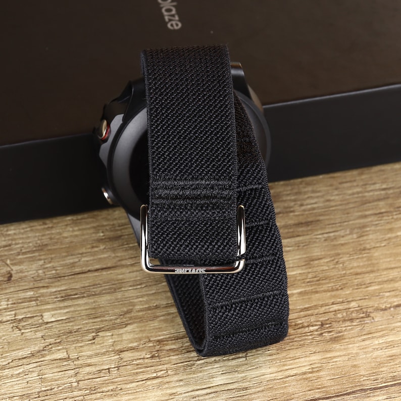 Black Nylon Fabric Smart Watch Band Sport Loop Belt Strap Canvas for ...