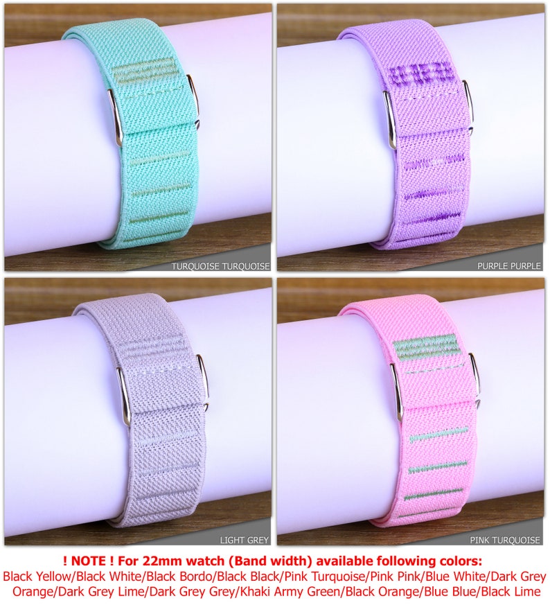 Multicolor Nylon Fabric Smart Watch Band Sport Fitness Quick - Etsy