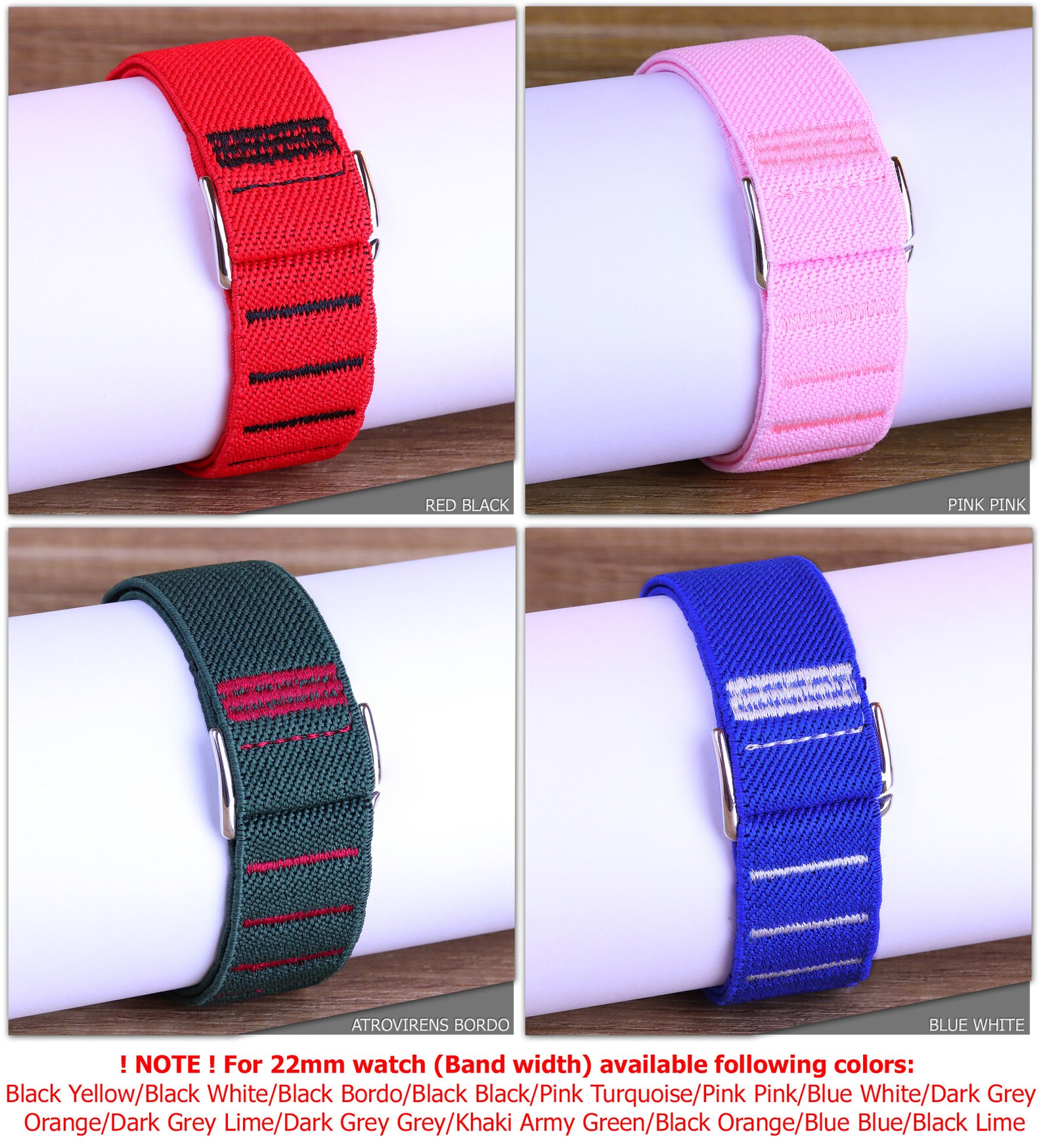 Green Nylon Fabric Smart Watch Band Sport Loop Belt Strap - Etsy