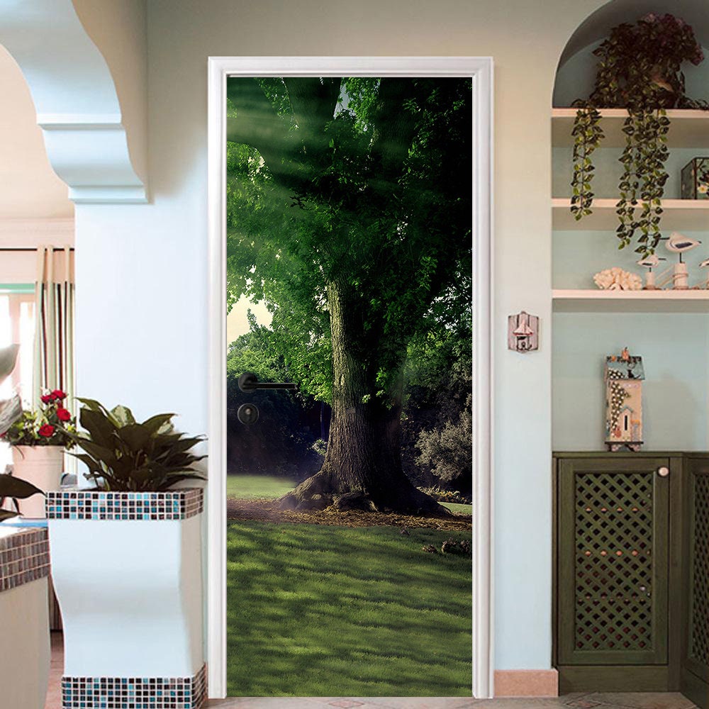 3D Tree D401 Door Wall Mural Photo Wall Sticker Decal Wall | Etsy