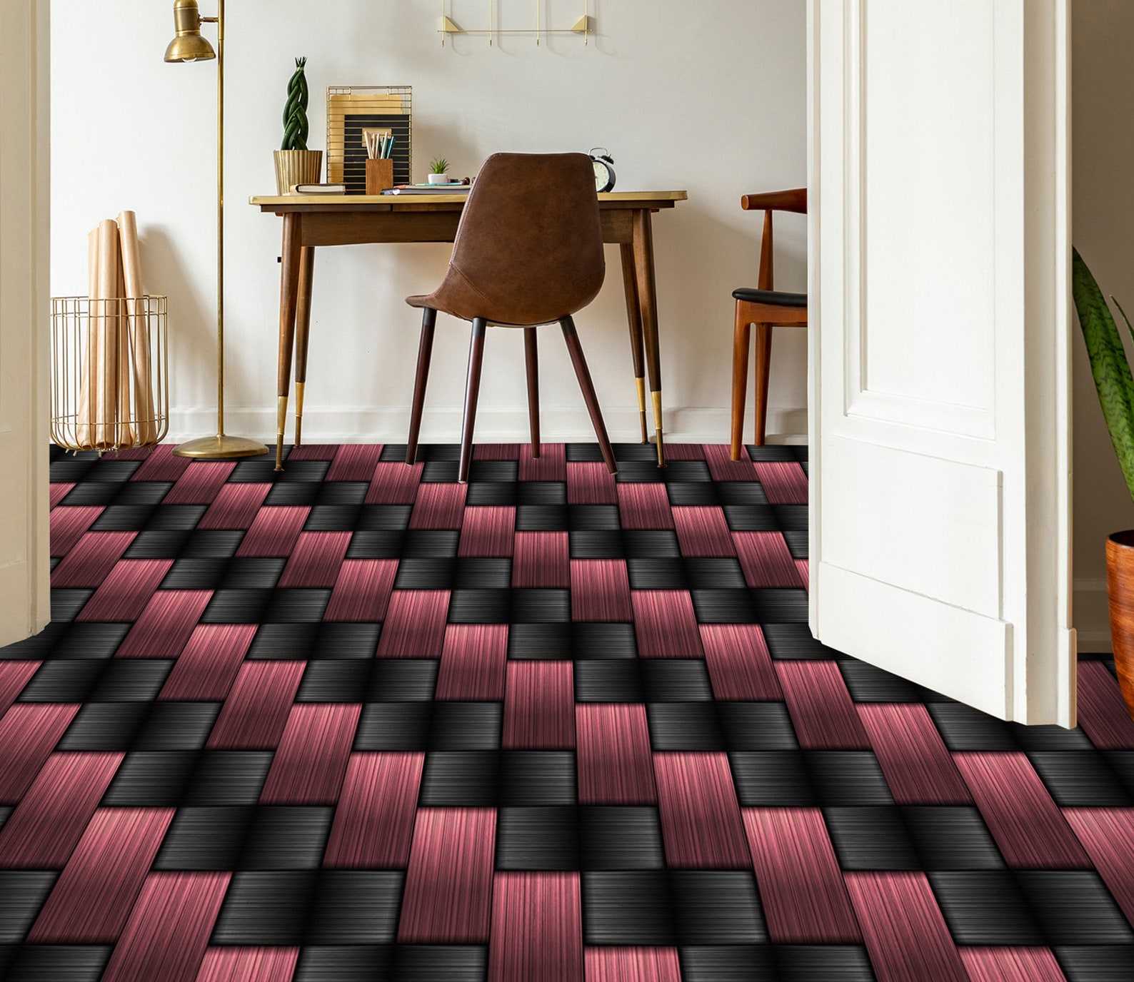 3D Purple and Black F26 Floor Wallpaper Murals Self-adhesive - Etsy