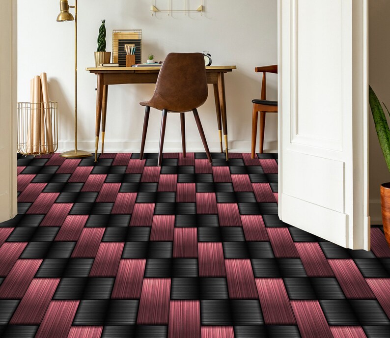 3D Purple and Black F26 Floor Wallpaper Murals Self-adhesive - Etsy