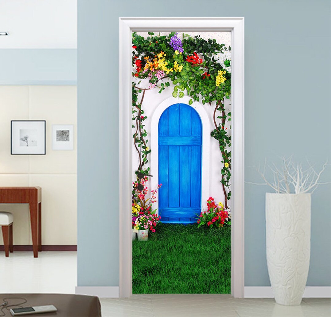 3D Flower Door D451 Door Wall Mural Photo Wall Sticker Decal - Etsy