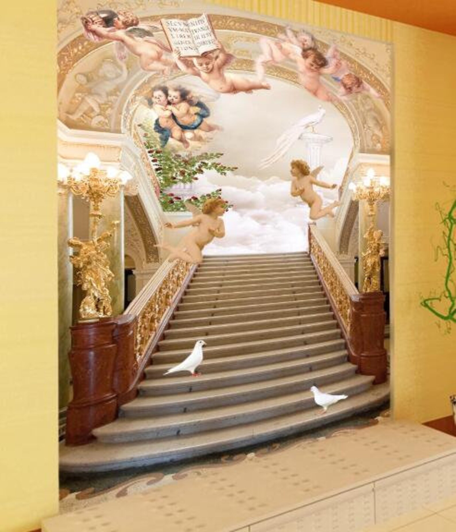 3D Angels Steps GNGN21 Wallpaper Mural Decal Mural Photo - Etsy