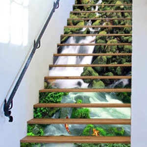 3D S29 Tree Waterfall Pattern Tile Marble Stair Risers - Etsy