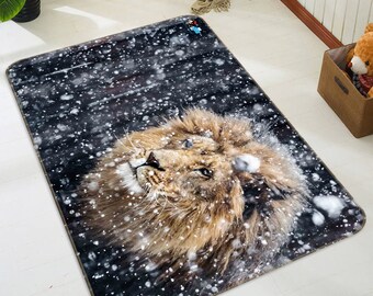 Lion Print Rug | Etsy